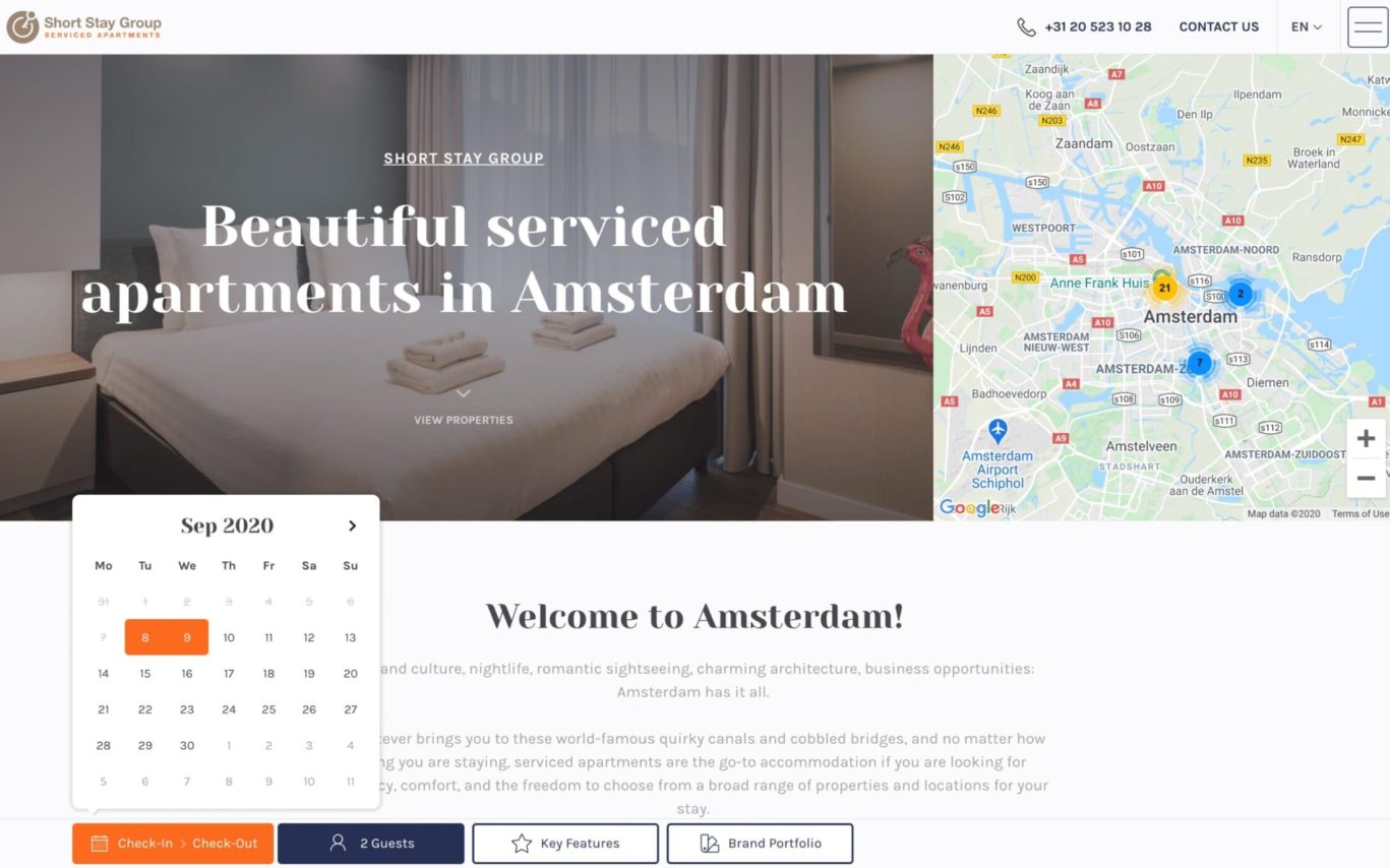 Short Stay Group | Creative Hotel Websites | Hotel Website Designers